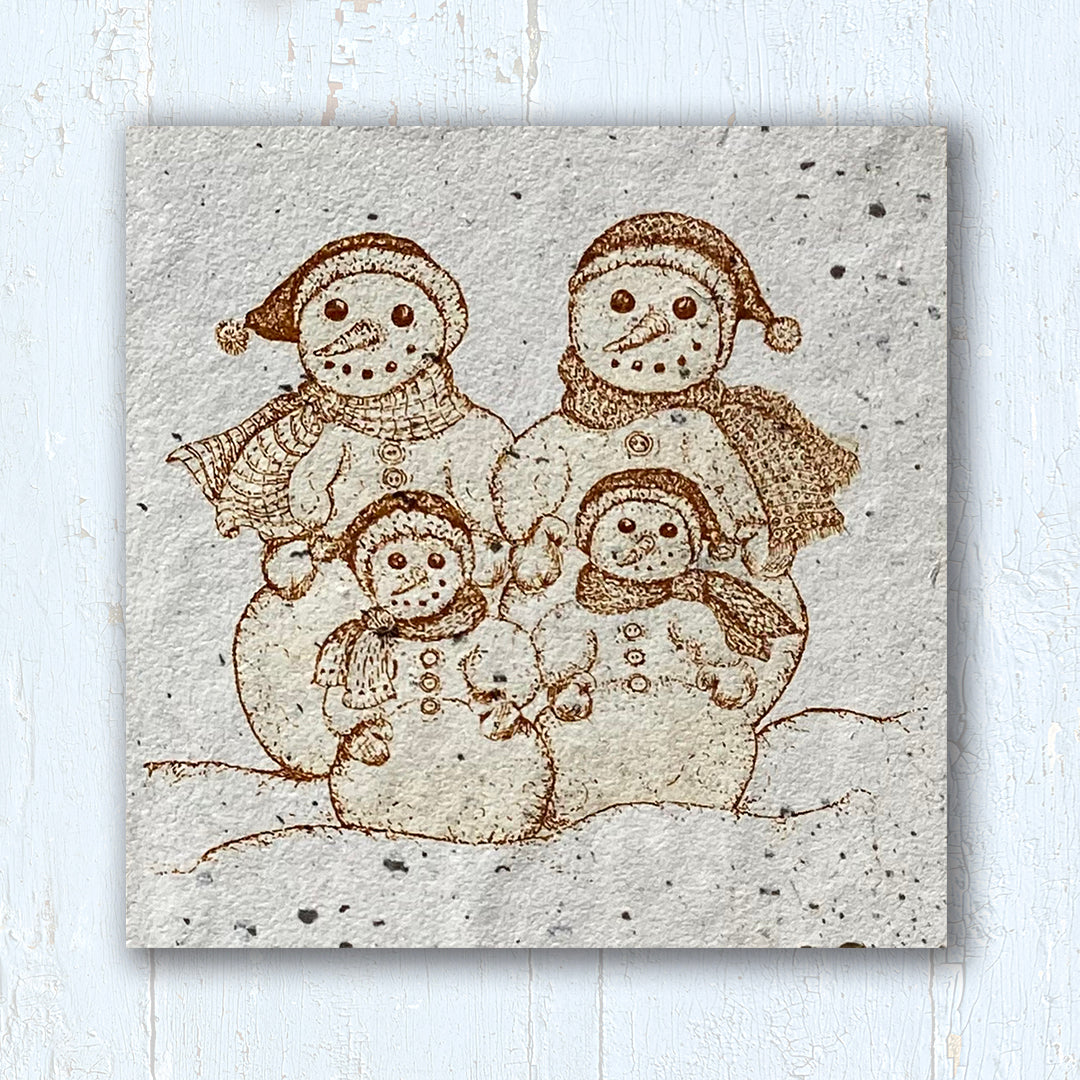 Snowman Family | Art Tile — Art of the Tile